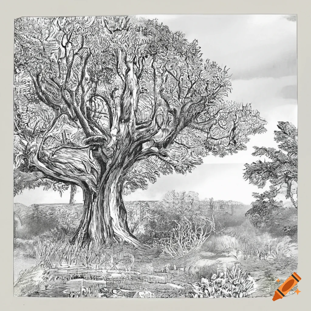 Epicurus drawing a realistic style painting of an ancient Greek garden ...