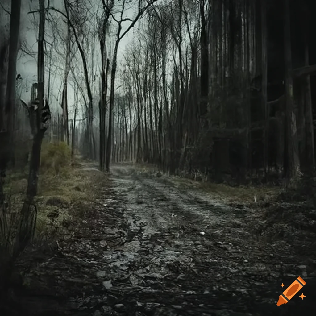 Abandoned city being reclaimed by nature in a natural horror scene on ...