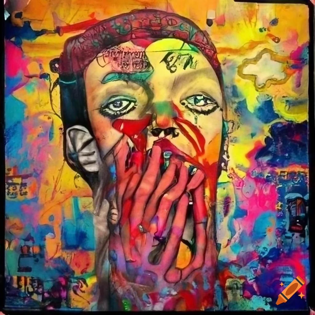 Dadaism punk mixed media art