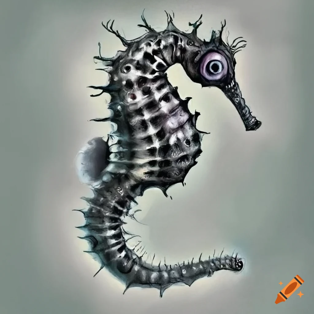 Seahorse images created on Craiyon
