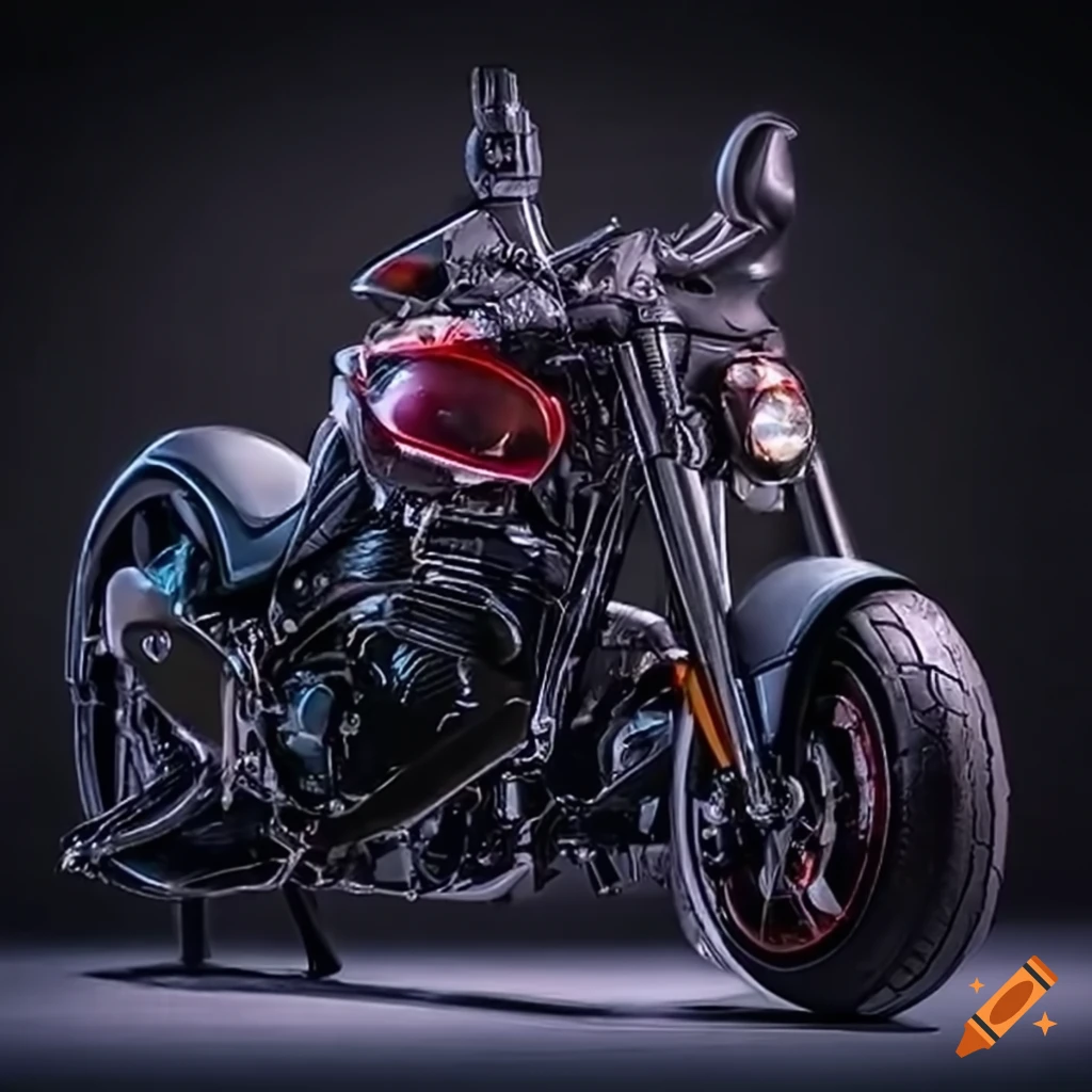 Vampire riding a motorbike on Craiyon