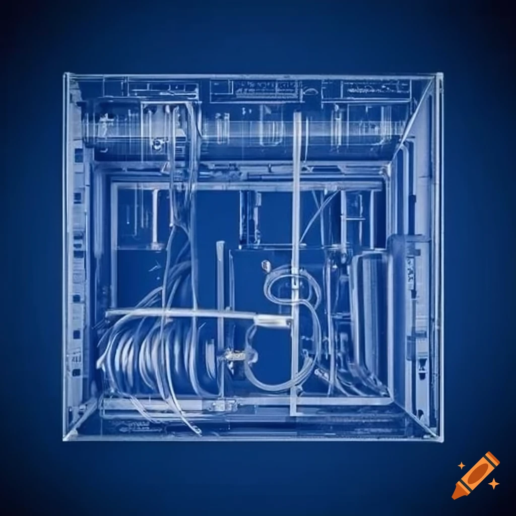 Electrical cable box blueprint on Craiyon
