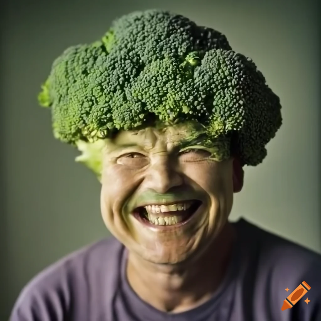 Smiling broccoli man on Craiyon