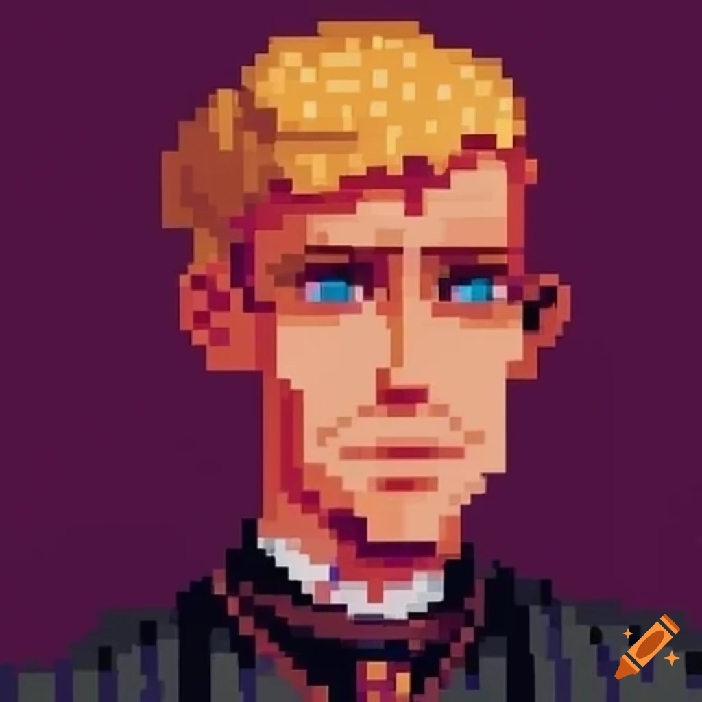 Pixel art portrait of a friendly priest in stardew valley style on Craiyon