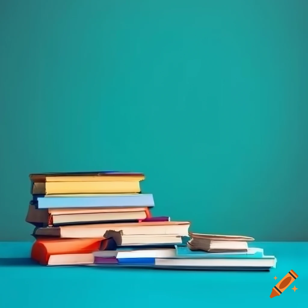 Colorful classroom with books on the table