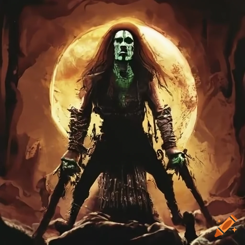 Illustration of heavy metal frankenstein