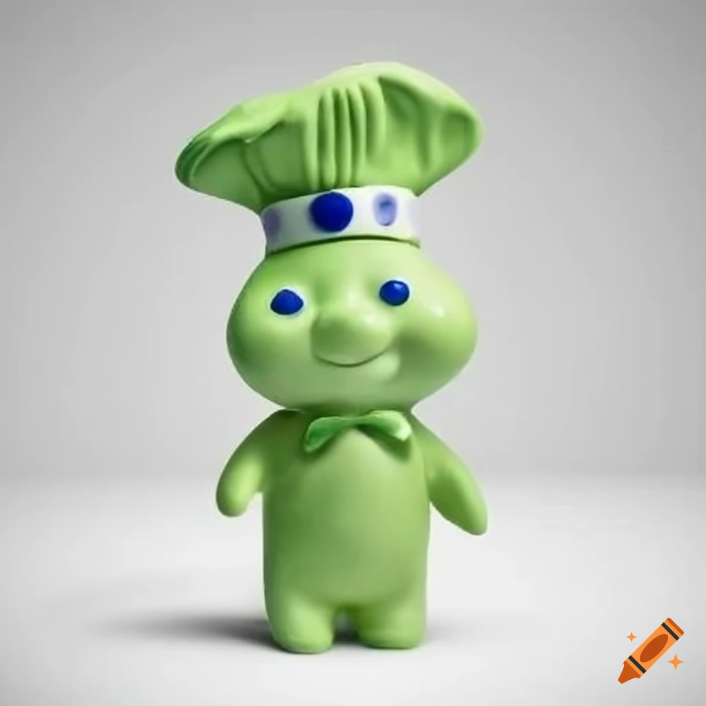 Green-colored pillsbury doughboy