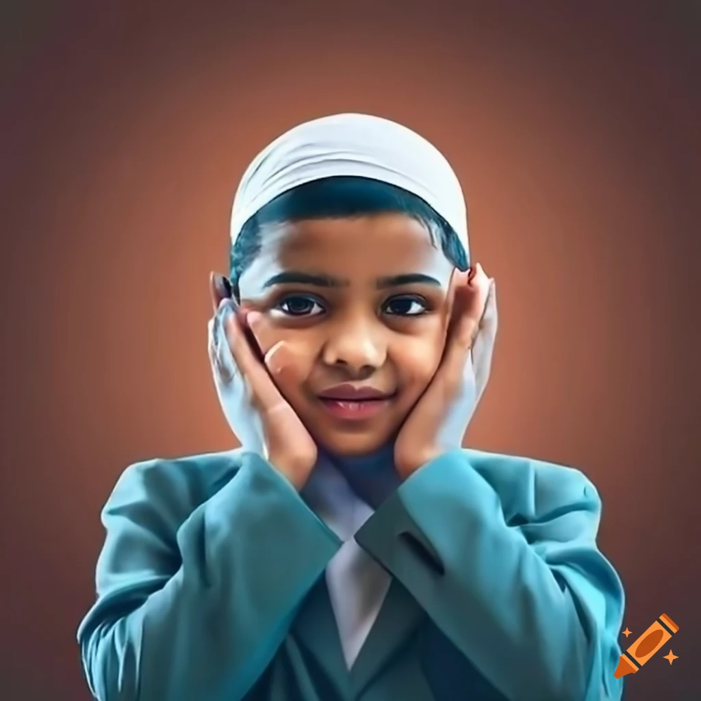 Indian muslim student in a classroom on Craiyon