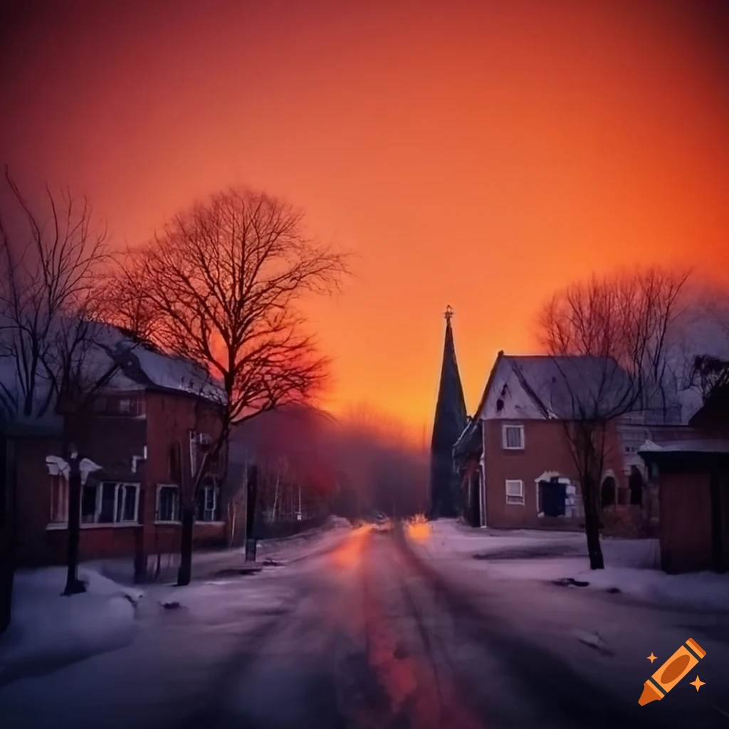 Old-fashioned town celebrating Winter Solstice with decent colors on Craiyon