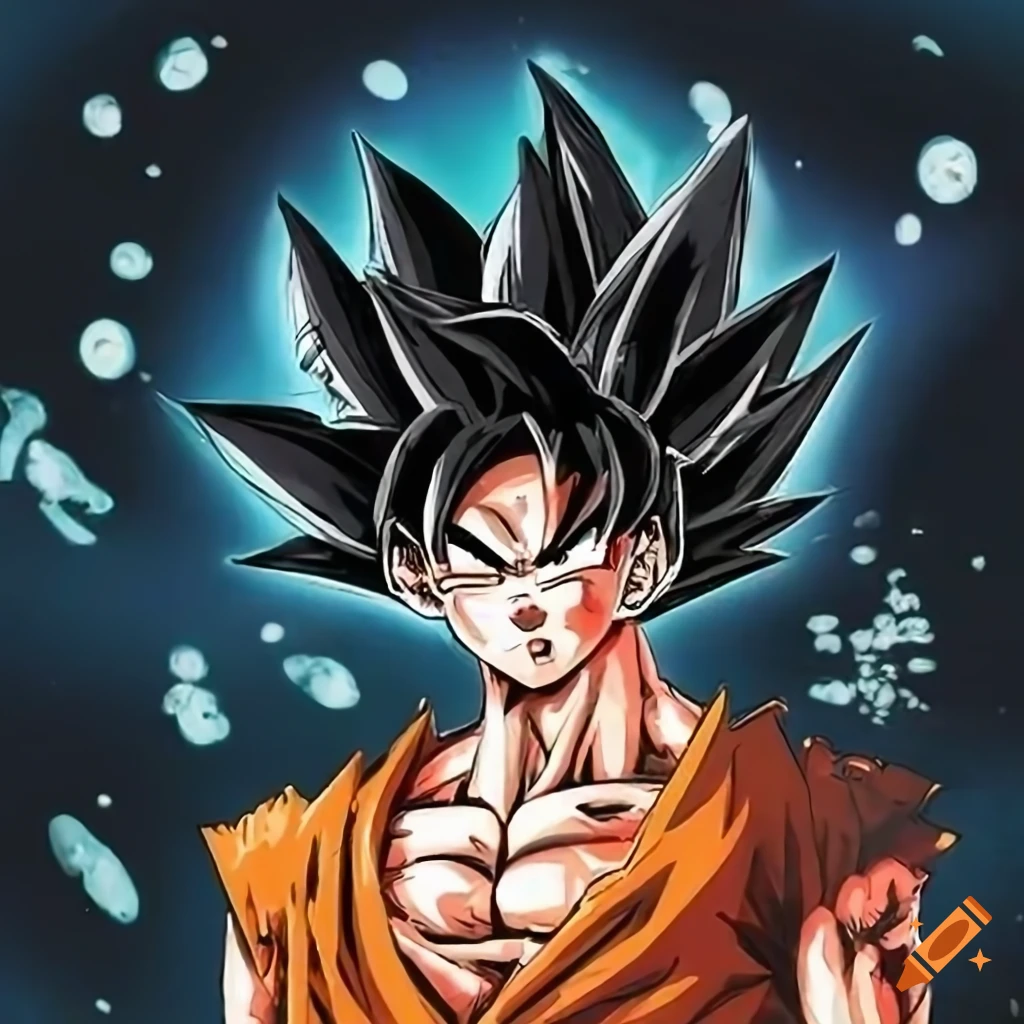 Goku submerged underwater