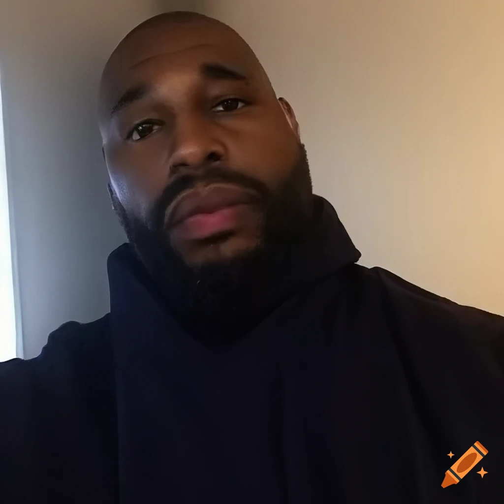 Selfie of a rugged african american man