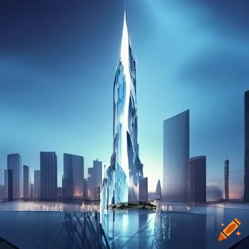 Crystal-inspired skyscraper building