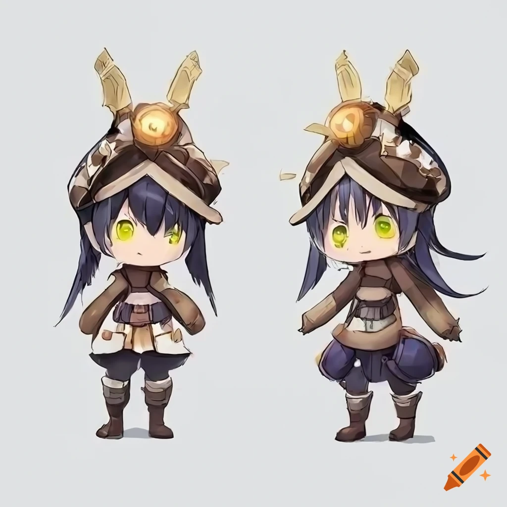 Detailed character sheet with multiple poses and expressions in Made in ...