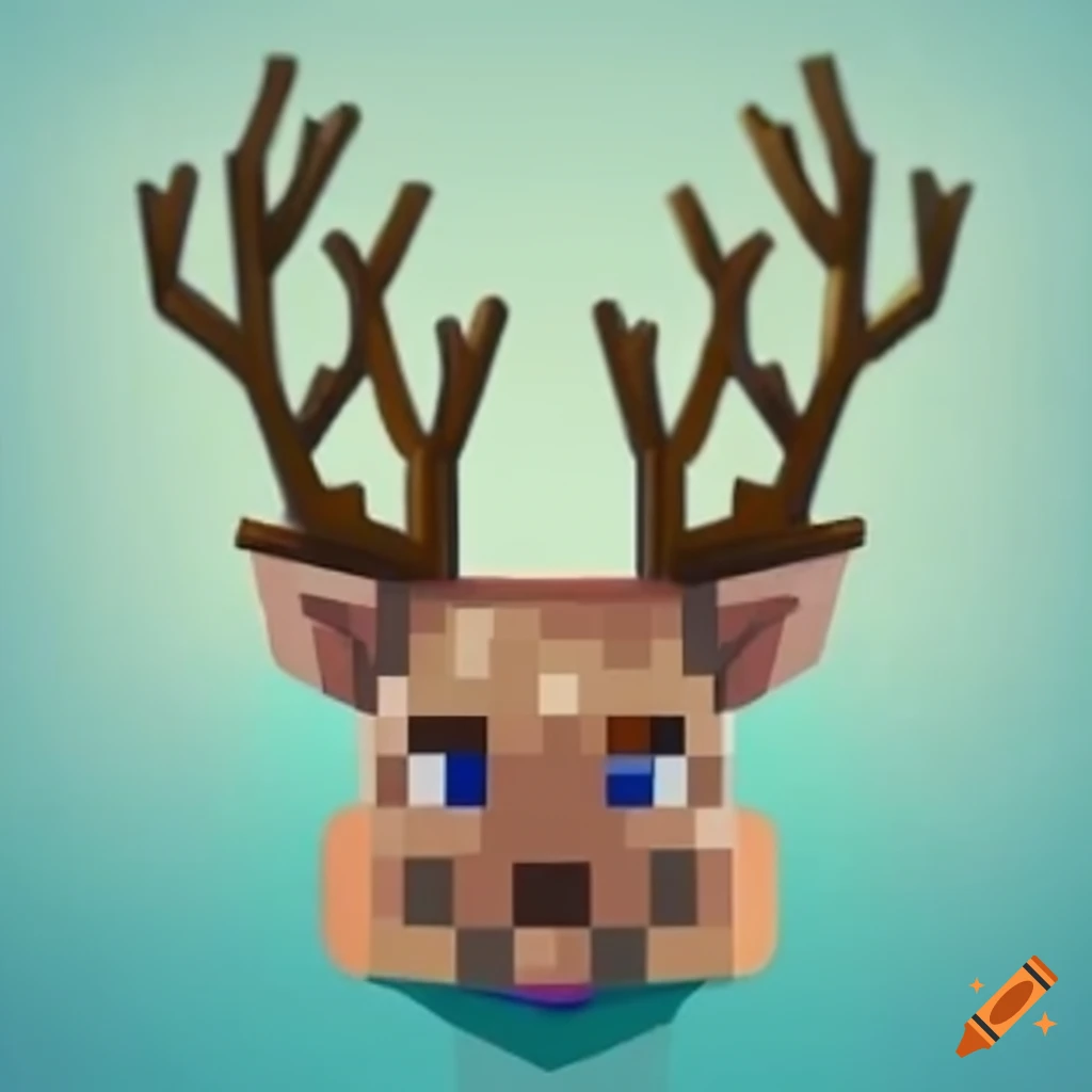 Minecraft reindeer character on Craiyon