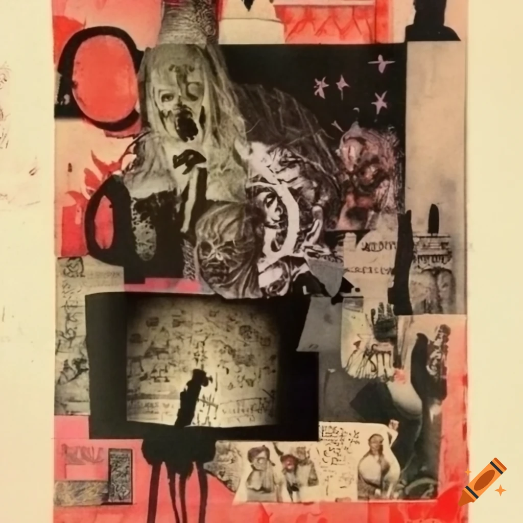 Dadaist collage with punk rock vibe on Craiyon