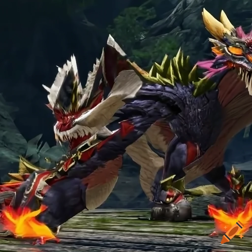 Monster hunter rise-style dragon