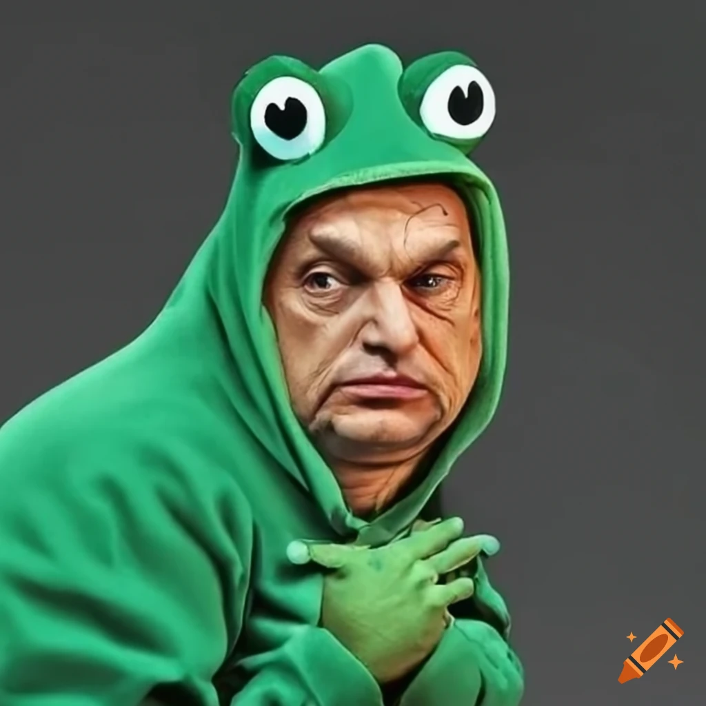 Man in frog costume