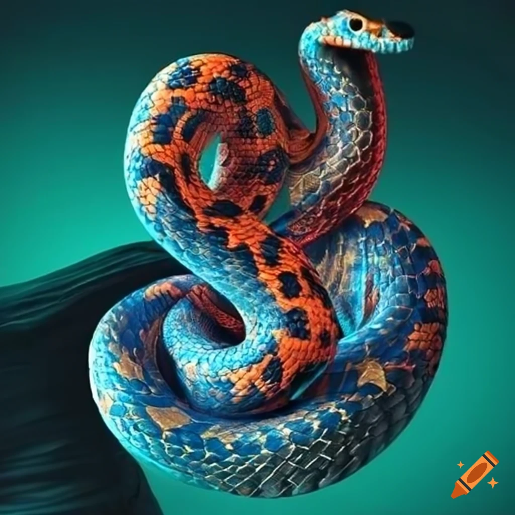 Snake design on dollar bills on Craiyon