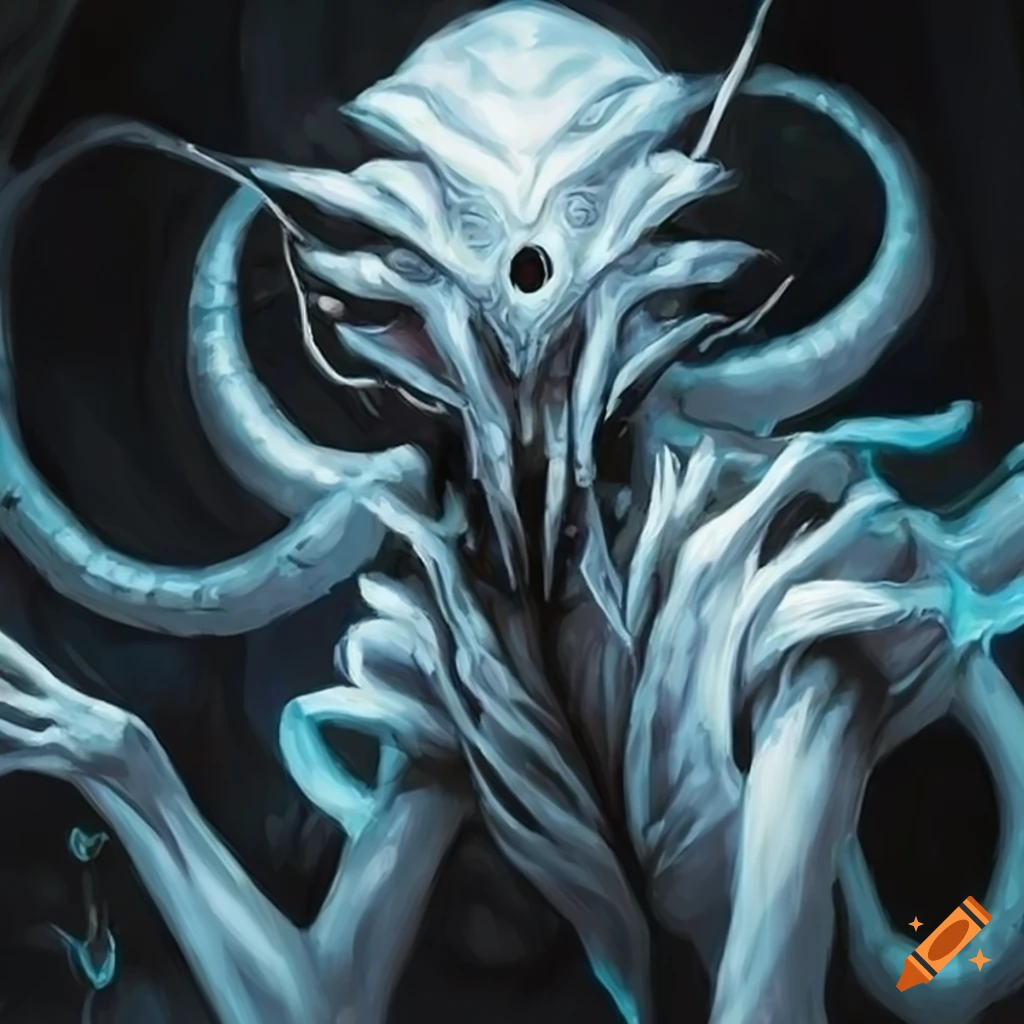 White phyrexian character from magic: the gathering