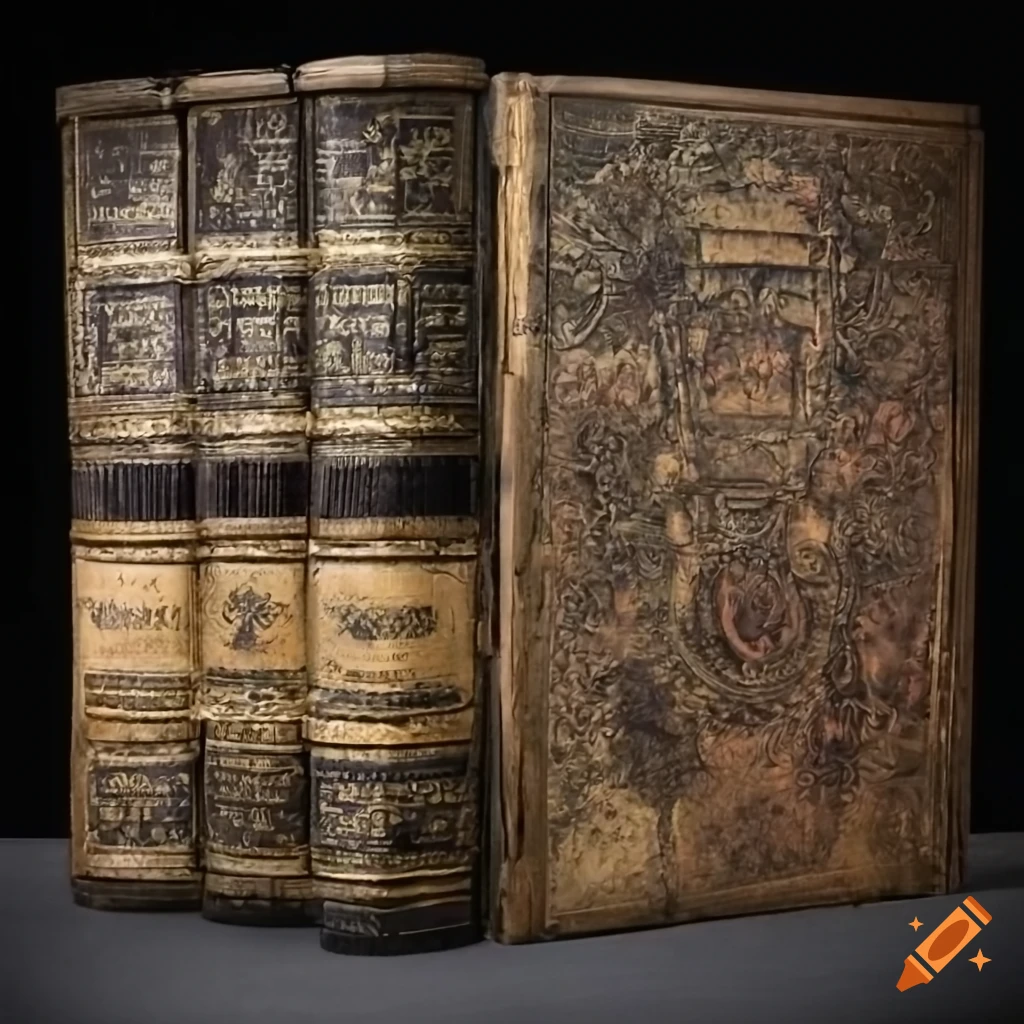 Book covers of the Queen of Tomes and Three of Tomes on Craiyon