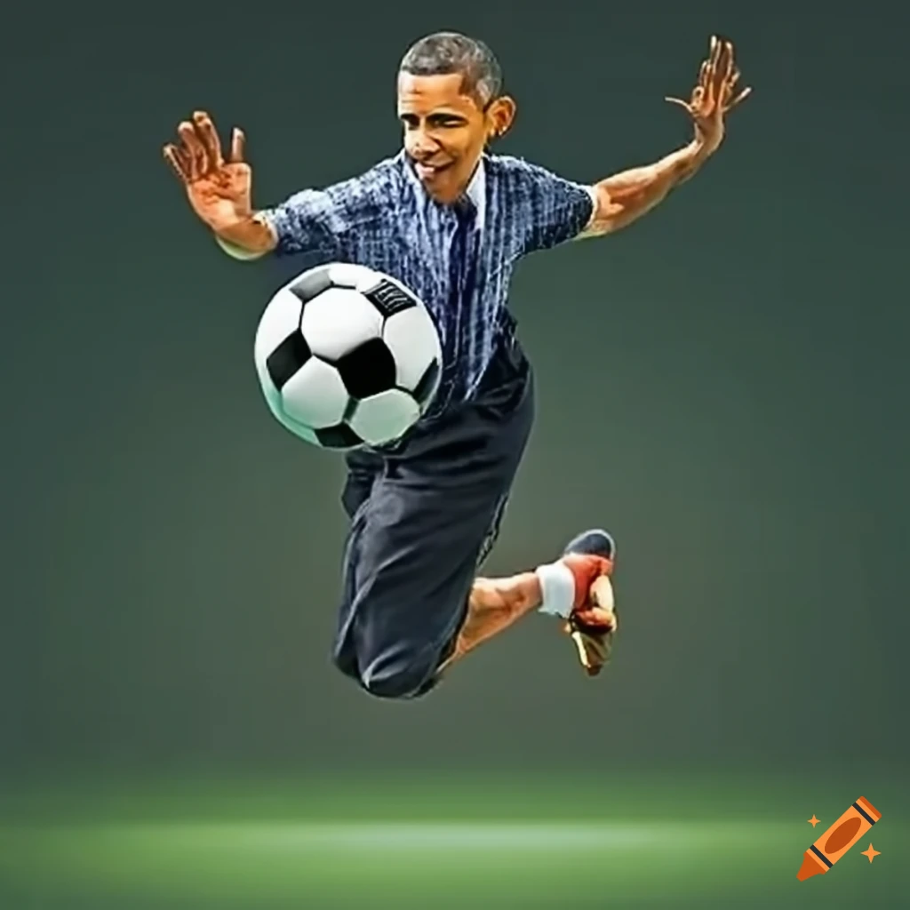 Barack obama throwing soccer balls on Craiyon