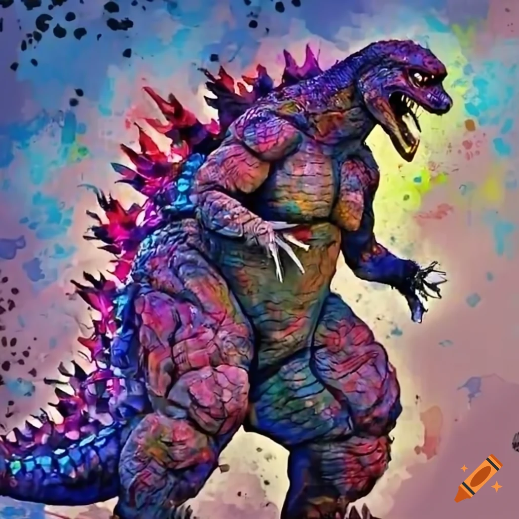 Titanium godzilla sculpture