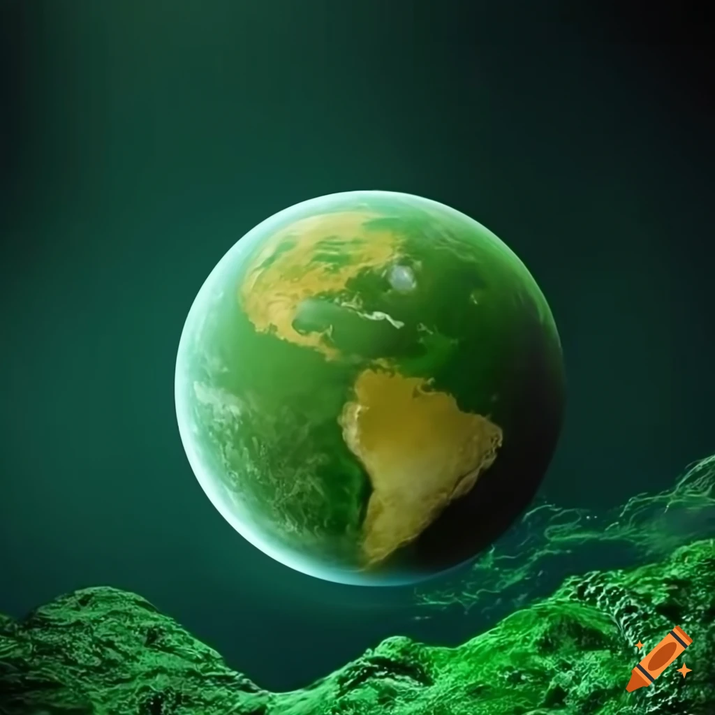 Green planet on Craiyon