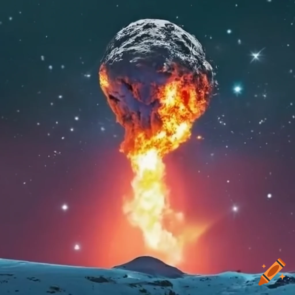 Space explosion on Craiyon