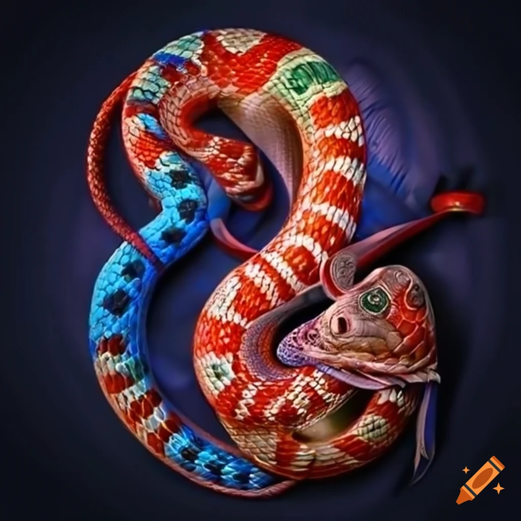 Snake design on dollar bills