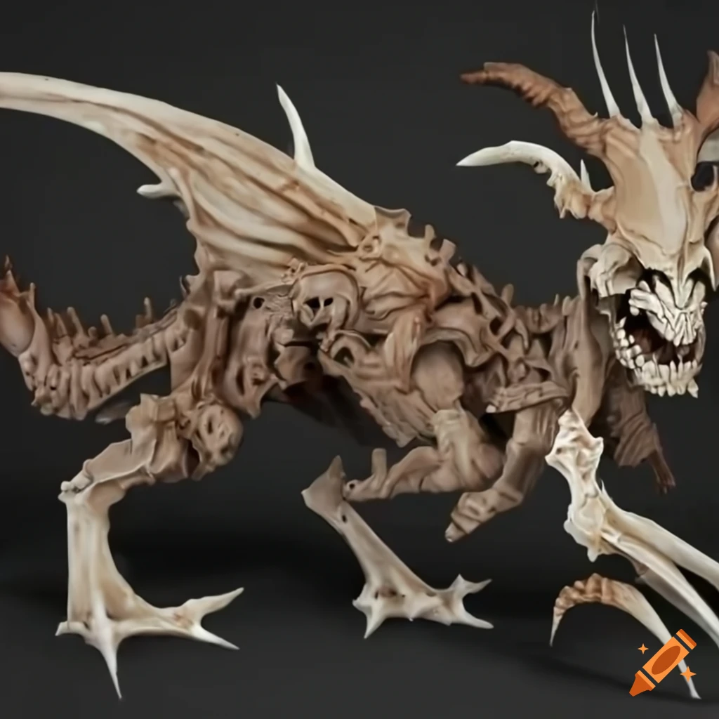 Bone hive beast on Craiyon