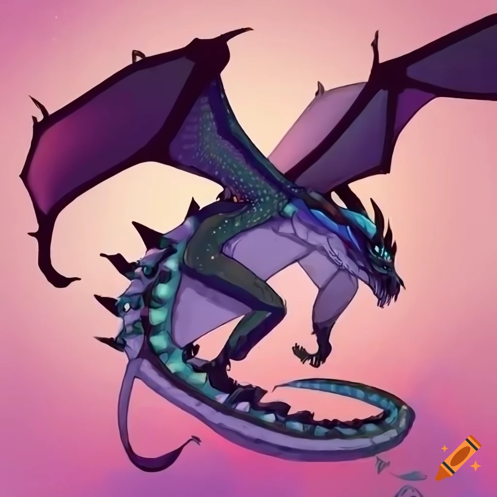 Fanart of mithrix as a dragon from wings of fire