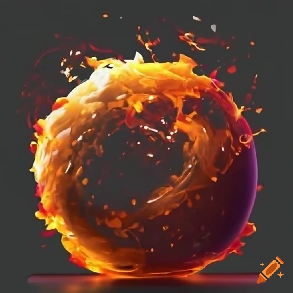 Exploding translucent sphere