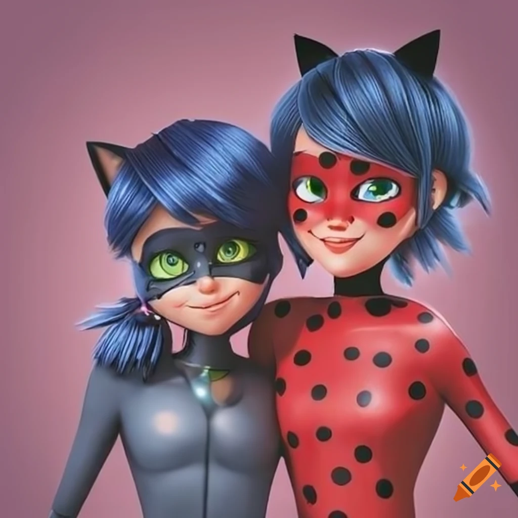 Ladybug and cat noir characters from the movie