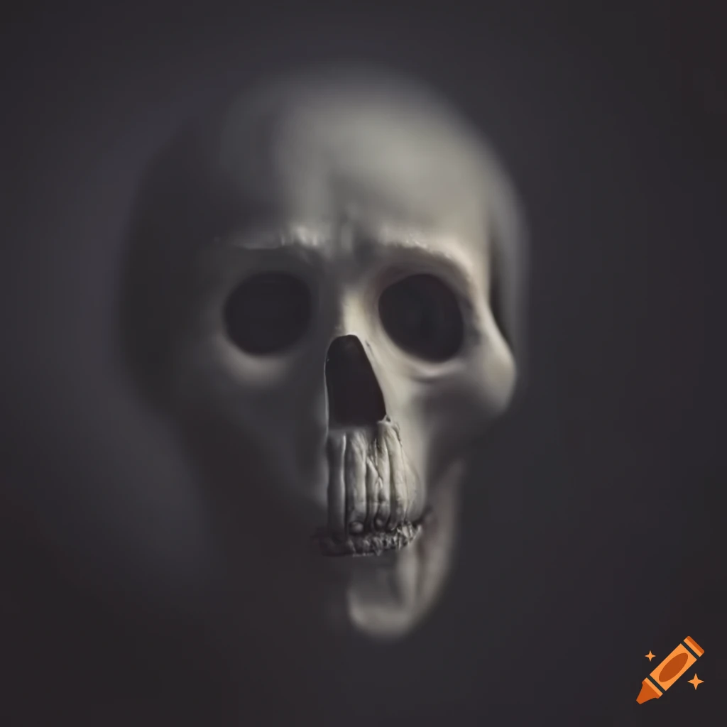 Close-up of a ghost's head