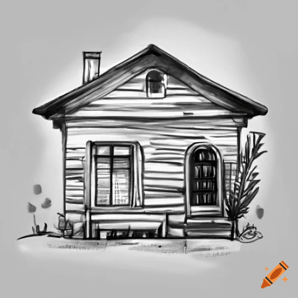 Hand drawn summer house on Craiyon