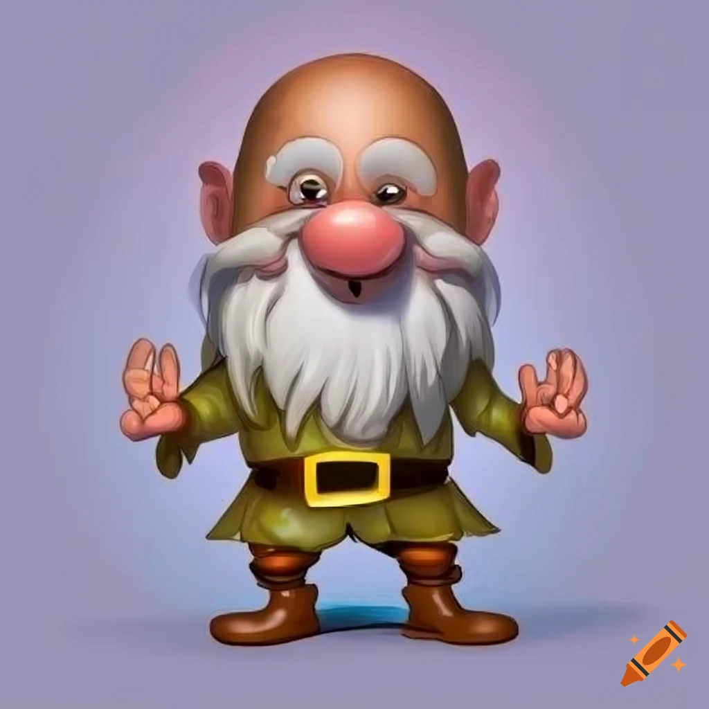 Cartoon image of a thoughtful dwarf character
