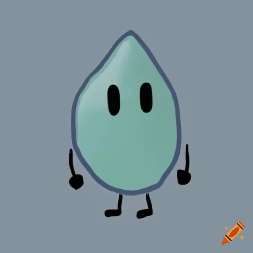 Teardrop character from battle for dream island with blue limbs and face