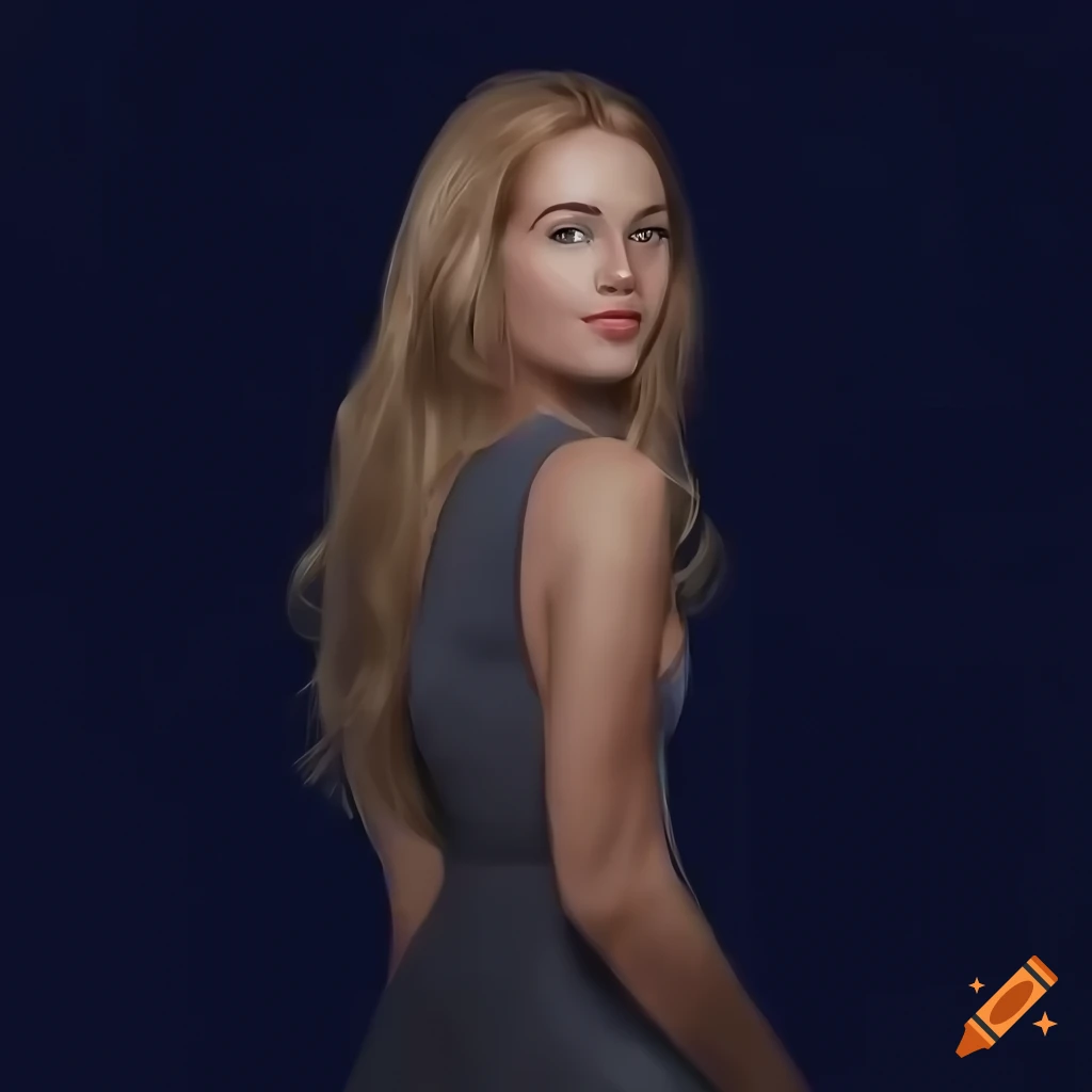 Portrait of a blond woman with a friendly look and gentle smile in detailed oil painting on Craiyon