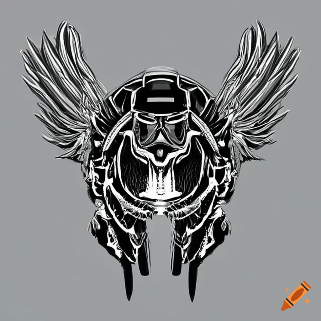 Modern warrior helmet with wing design