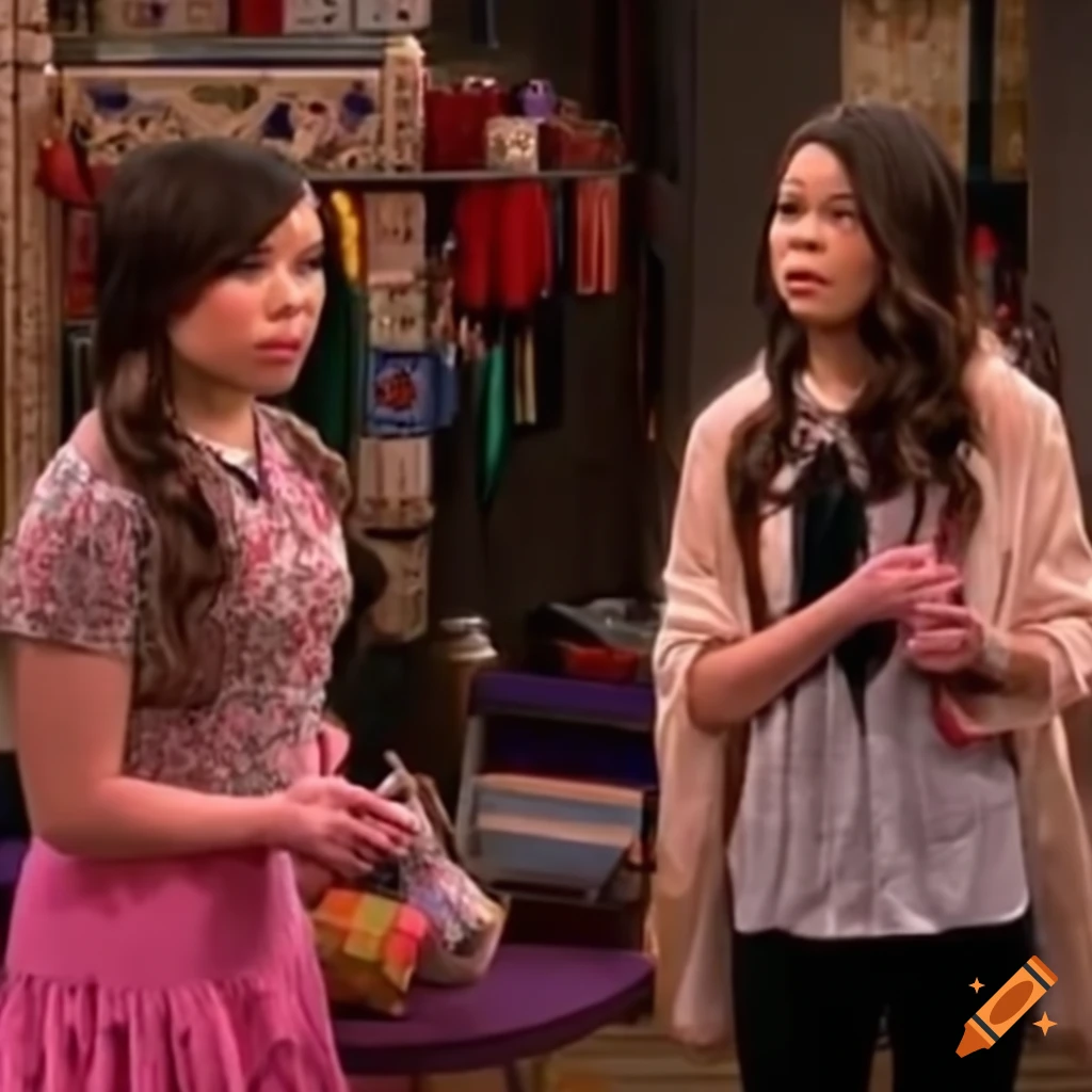 Distorted scene from icarly episode on Craiyon