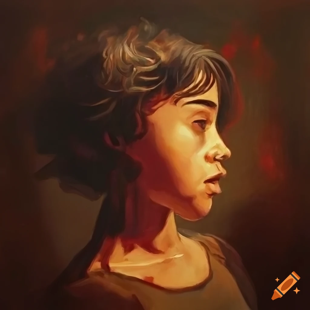 Abstract expressionist painting with text overlay on Craiyon