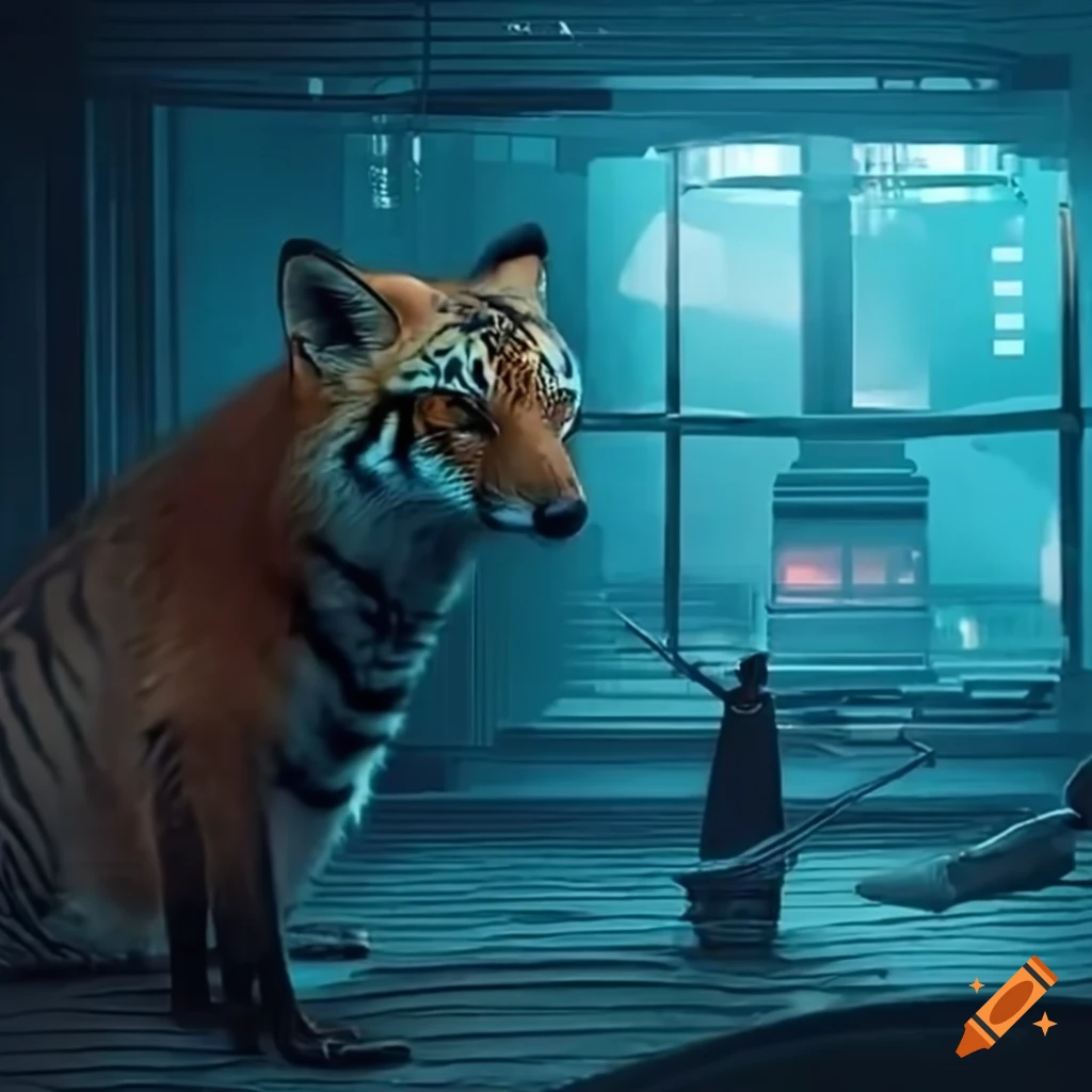 Adventurous foxes discover a mysterious laboratory with a trapped tiger ...