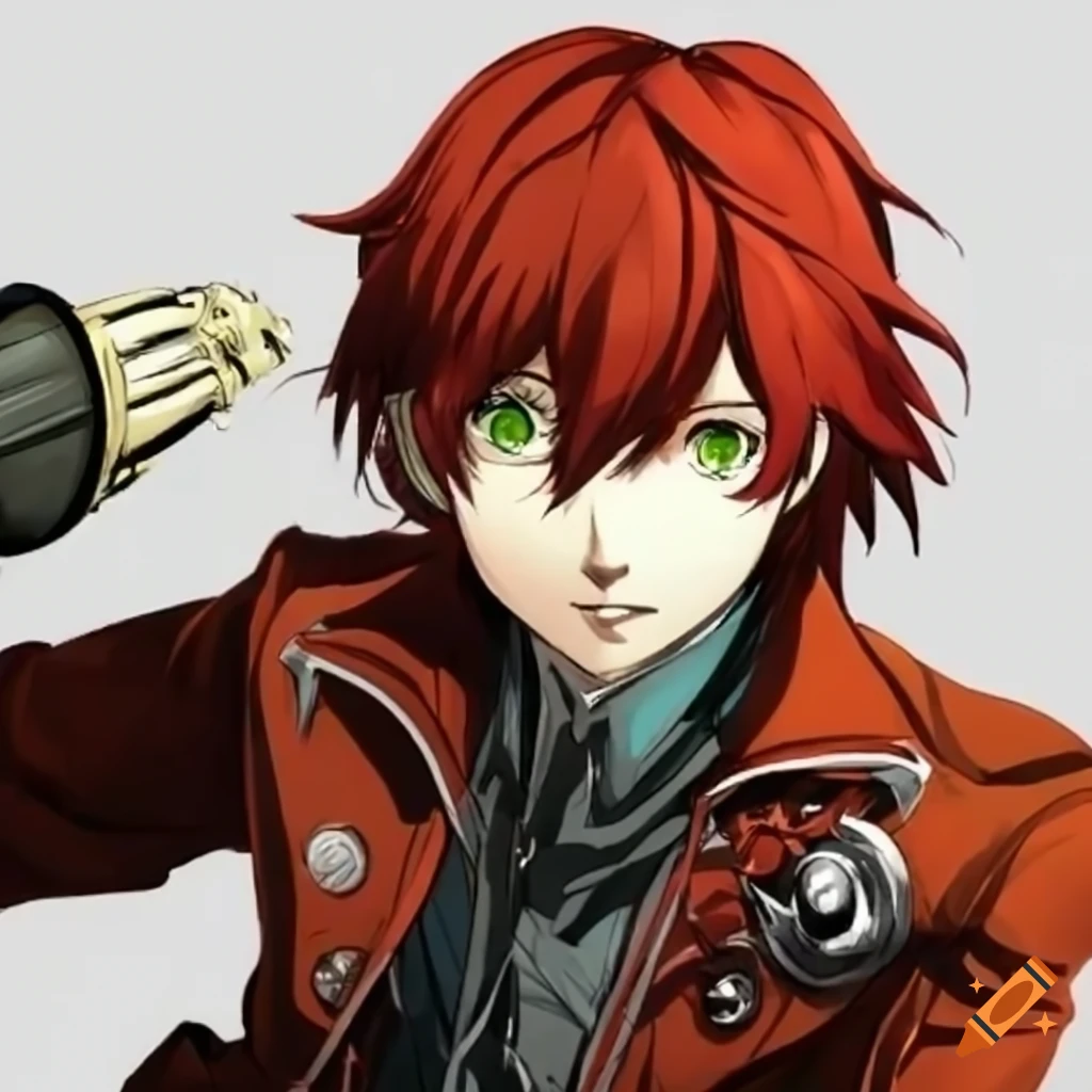 Image of red-haired protagonist from Persona 3 Reload on Craiyon
