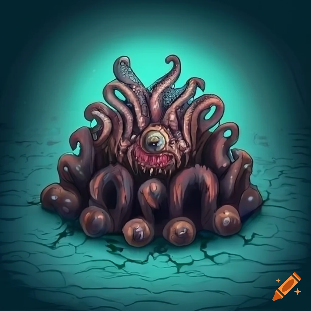 Froghemoth with tentacles on Craiyon