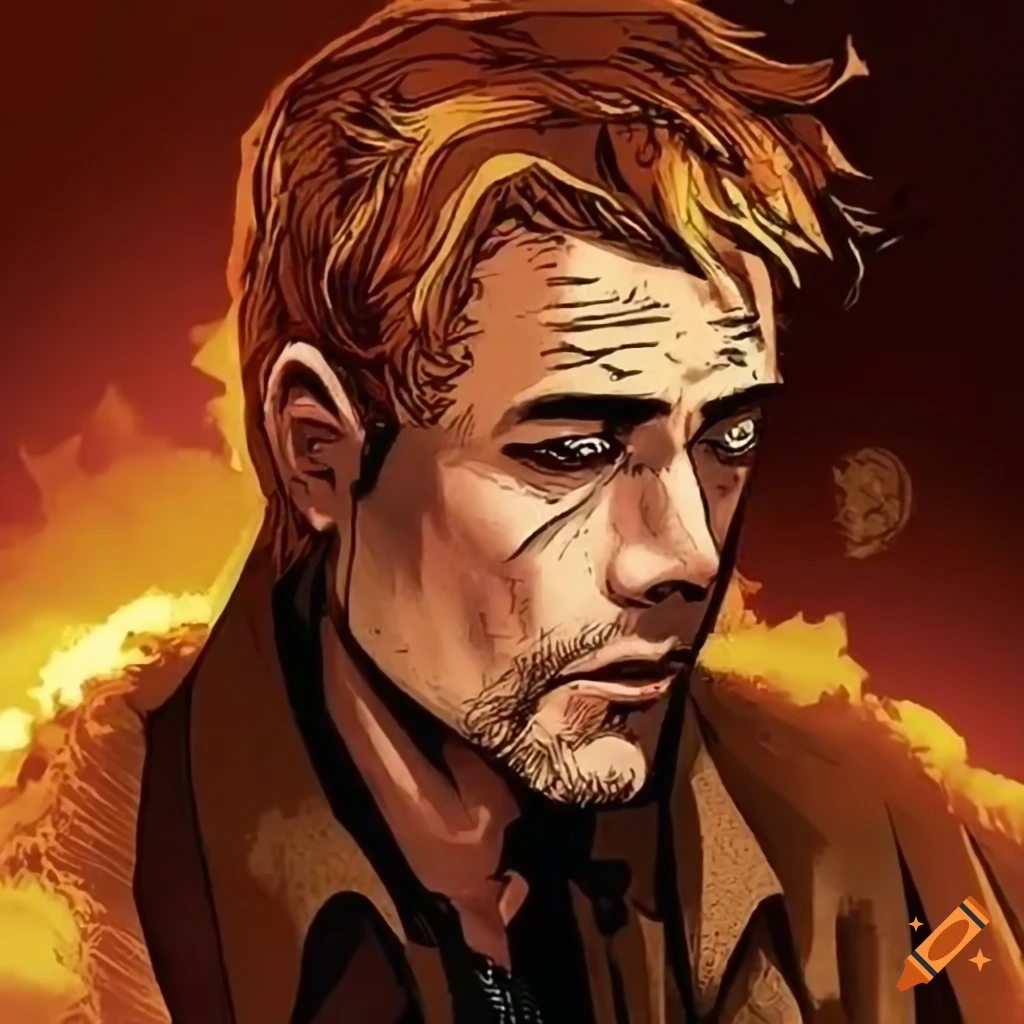 John constantine as a homeless person on Craiyon