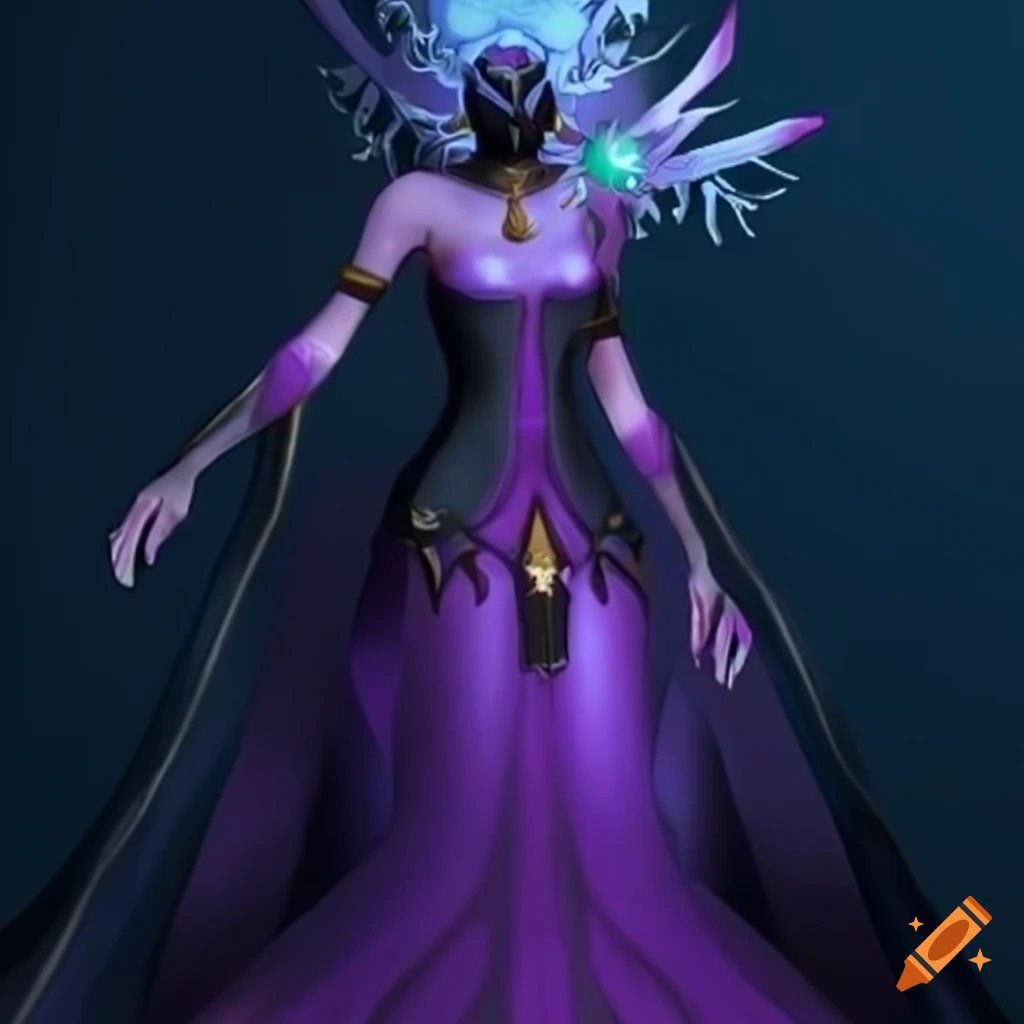 Mysterious figure seraphina in sleek, form-fitting outfit with shadows ...