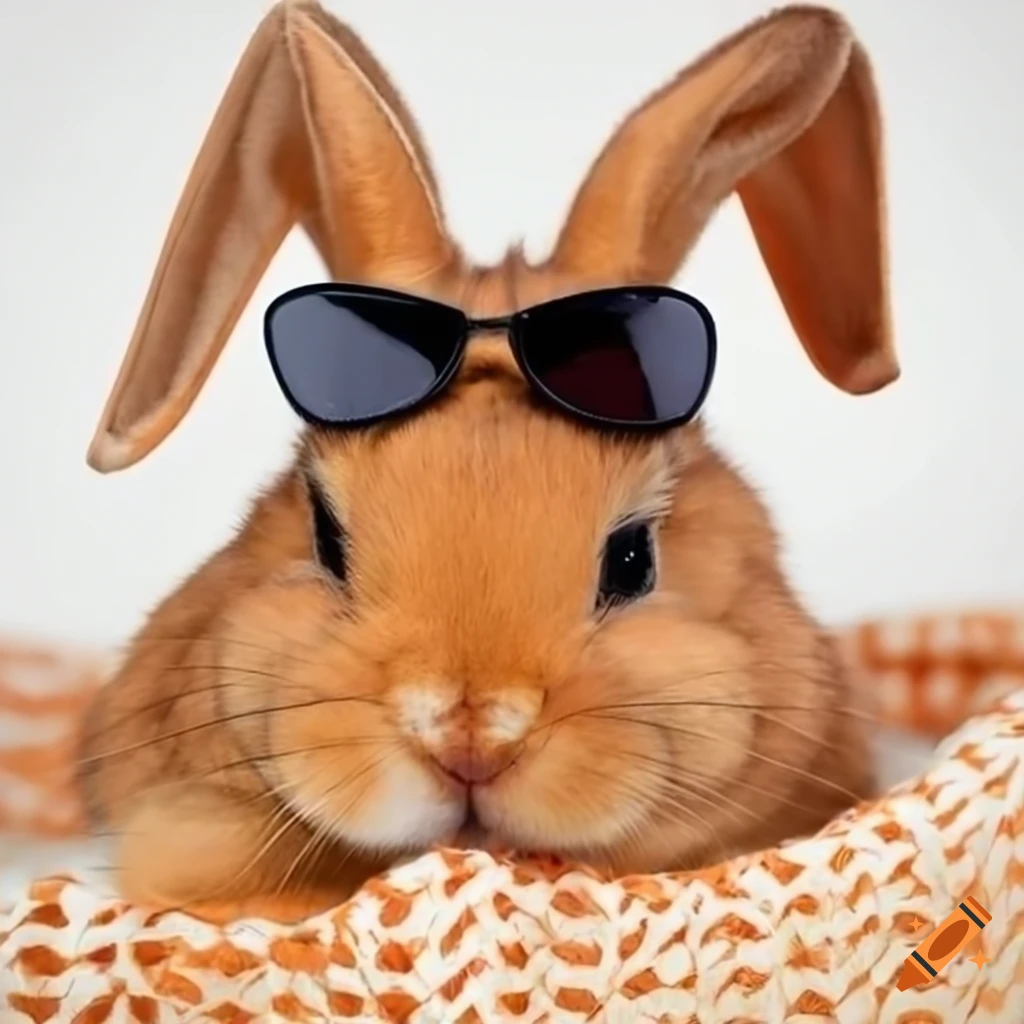 Orange bunny wearing stylish shades