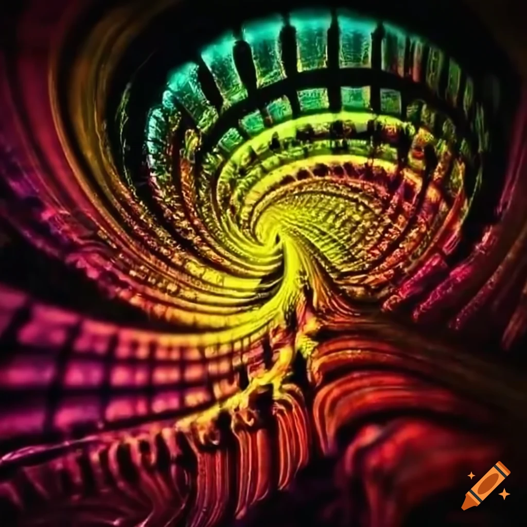 Interdimensional time machine traveling through time on Craiyon