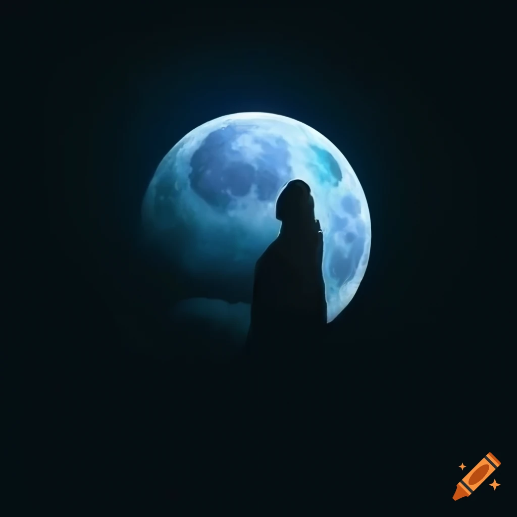 Sad moon illustration on Craiyon