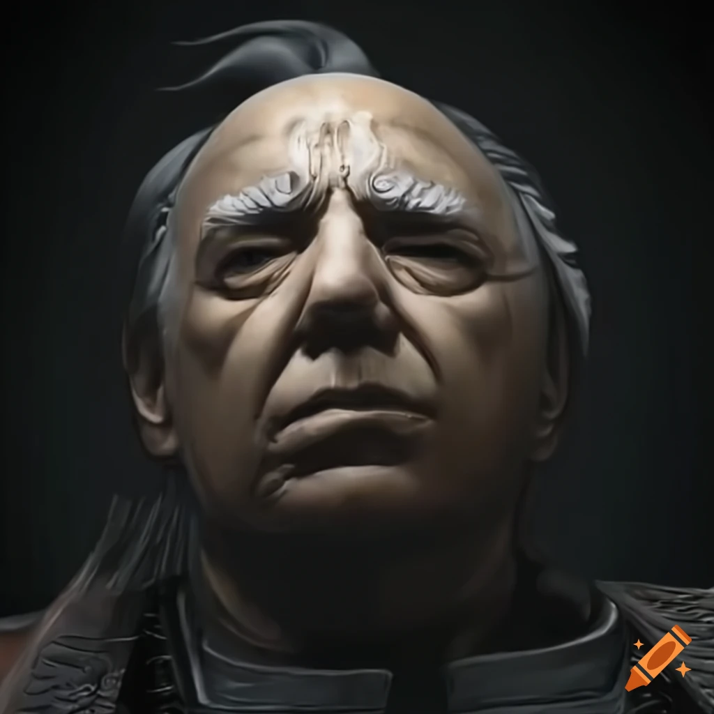 Artistic depiction of a leader with giger style